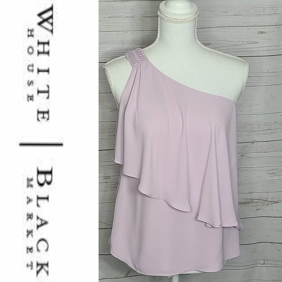 White House Black Market | Tops | Whbm Ruffled Overlay Lilac ...